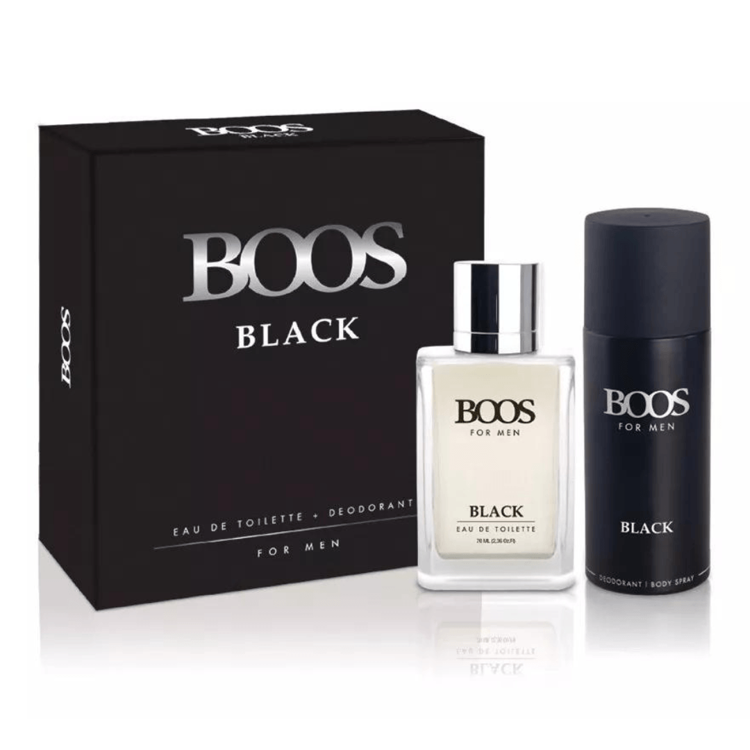 Cofre BOOS Black EDT 100ml + Body Spray 150ml